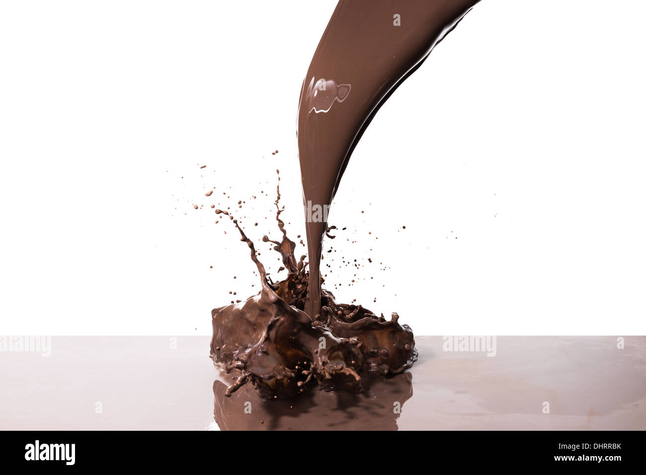 splashing hot chocolate, isolated on white background Stock Photo - Alamy