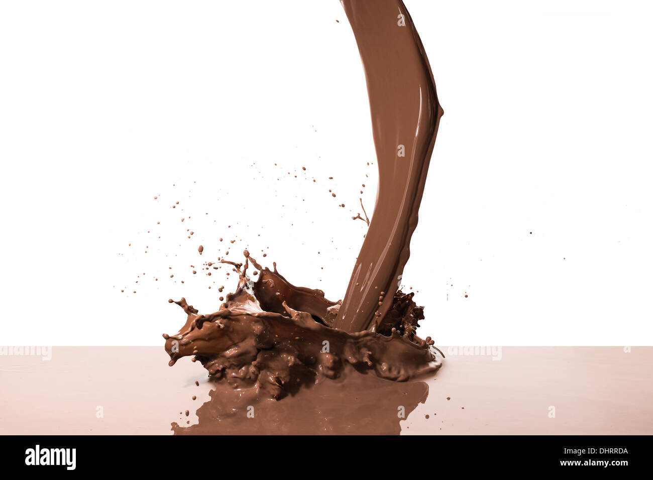 splashing hot chocolate, isolated on white background Stock Photo - Alamy