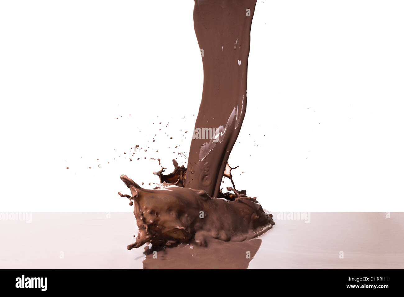 splashing hot chocolate, isolated on white background Stock Photo - Alamy