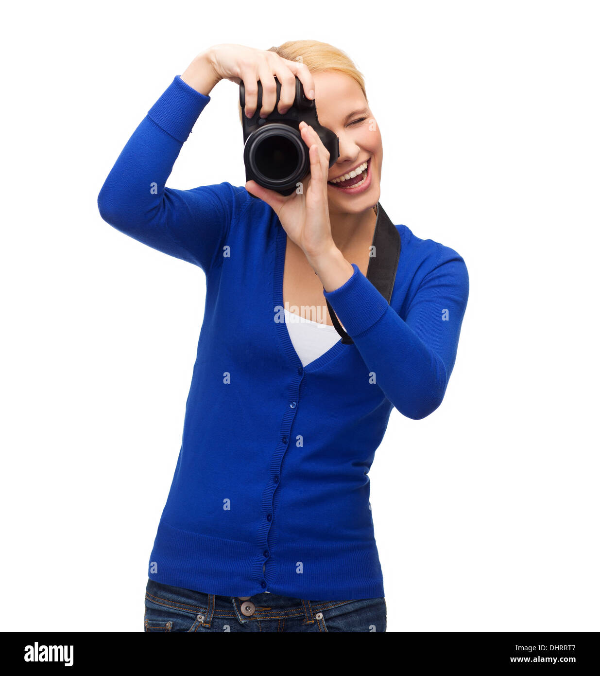 Female amateur photographer taking photograph hi-res stock photography ...