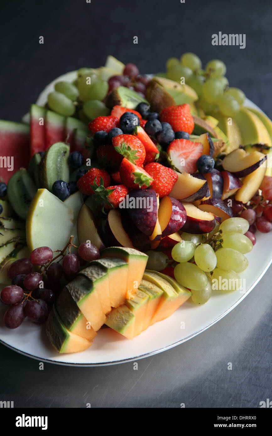 Tropical fruit platter Stock Photo - Alamy