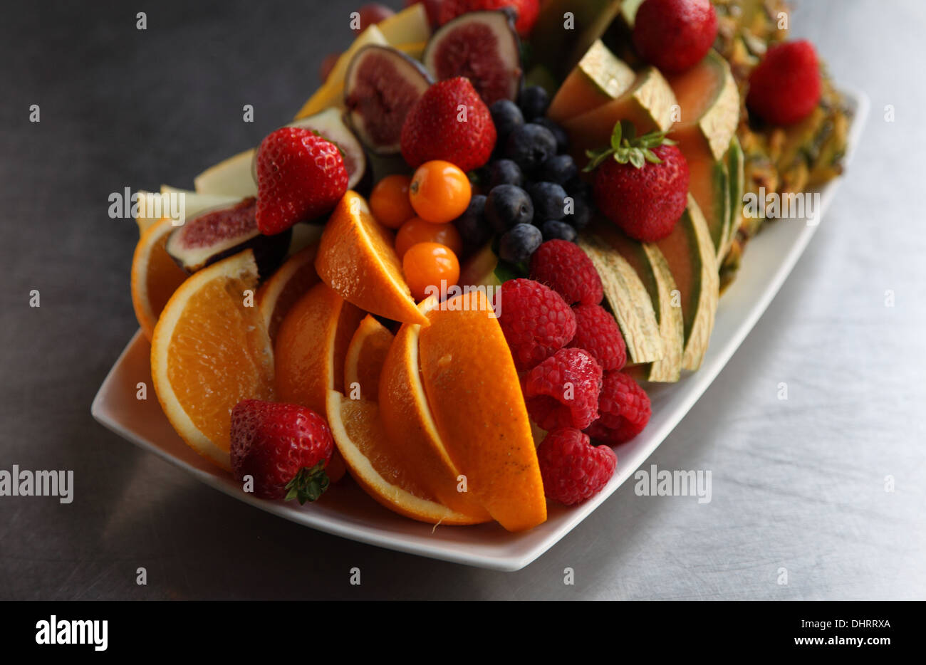 Tropical fruit platter Stock Photo - Alamy