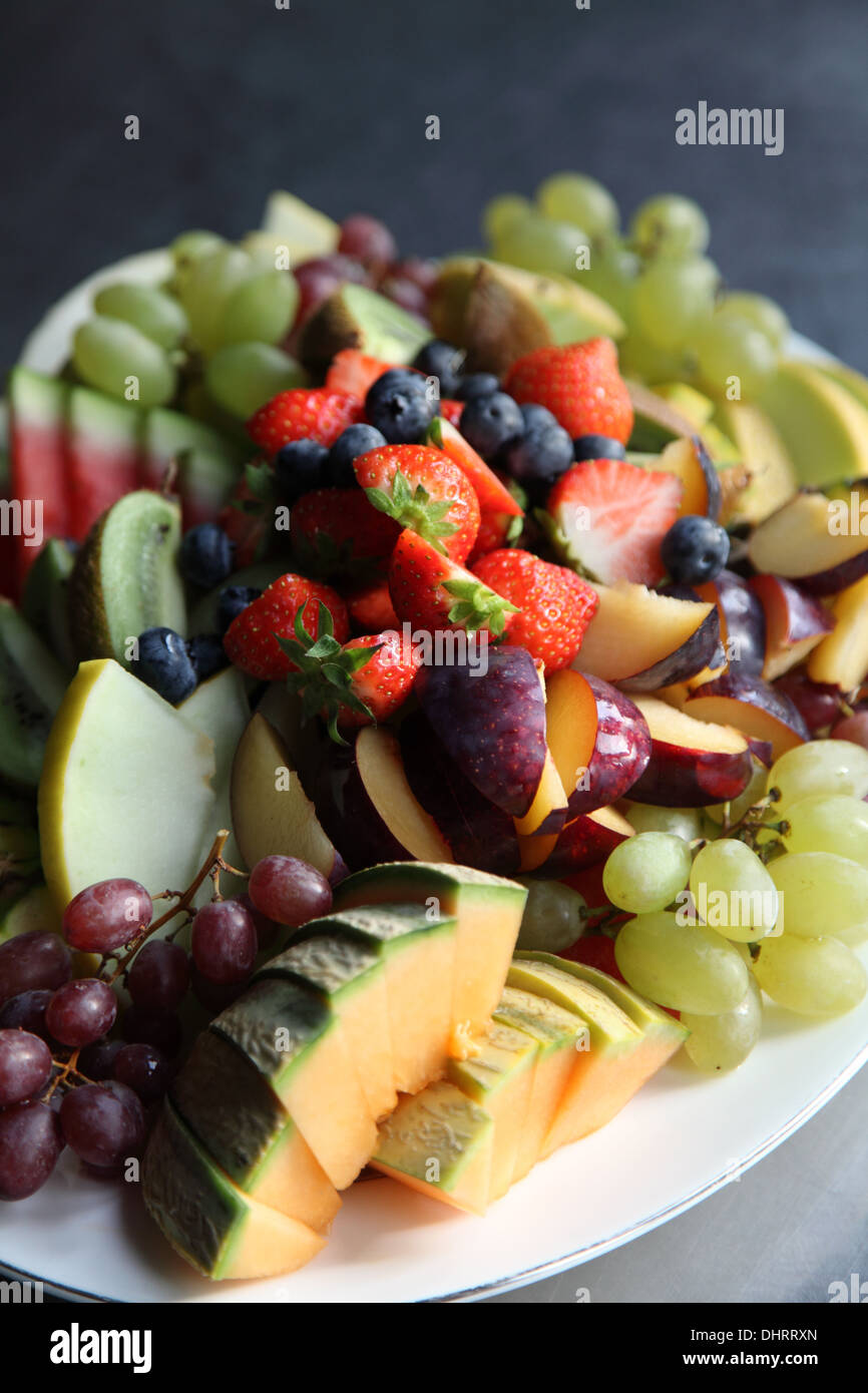 Tropical fruit platter Stock Photo - Alamy