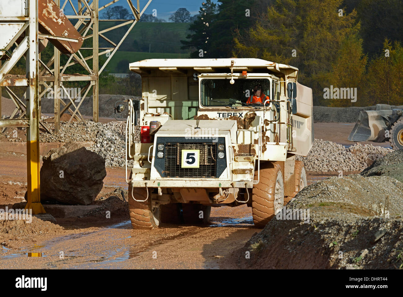 Terex TR35 Dump Truck. Shap Beck Quarry, Shap, Cumbria, England, United ...