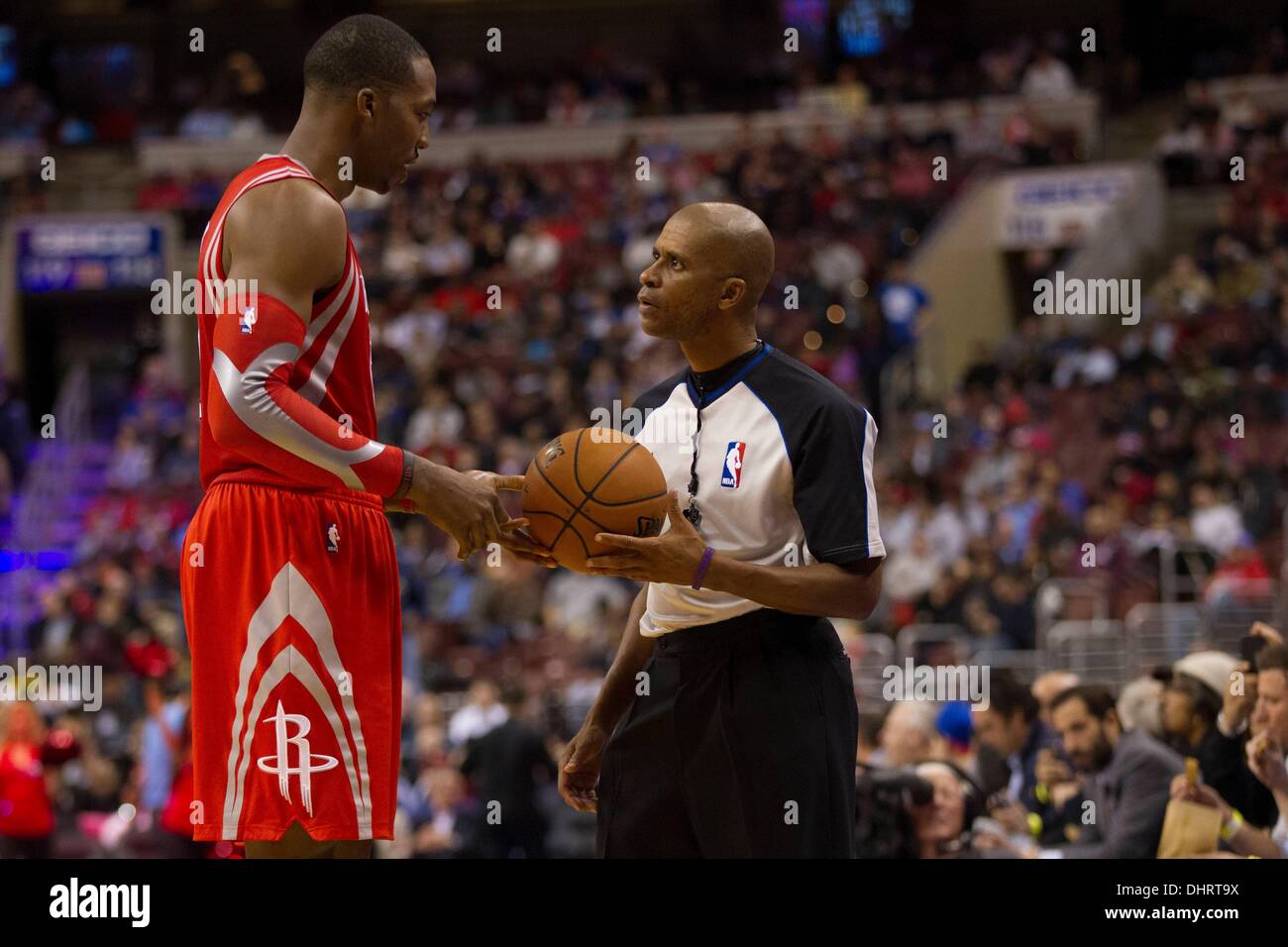 Philadelphia, Pennsylvania, USA. November 13, 2013: Referee Sean Corbin ...