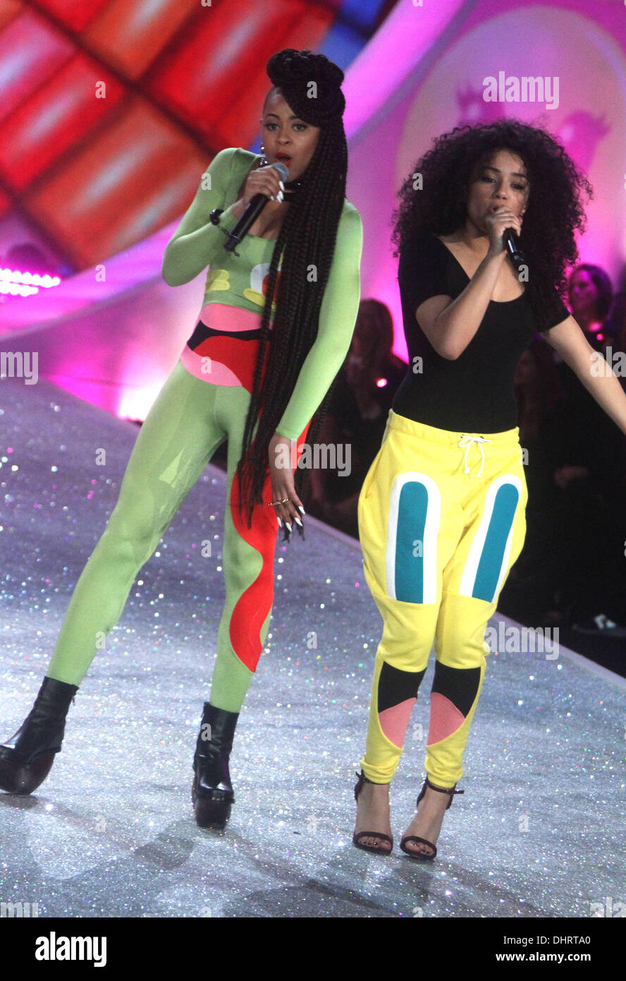 New York, , USA. 13th Nov, 2013. Singers AMIRA MCCARTHY and SHEREEN ...