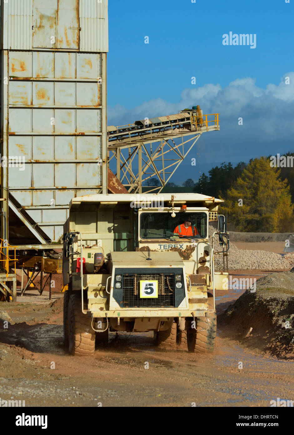 Terex TR35 Dump Truck. Shap Beck Quarry, Shap, Cumbria, England, United ...
