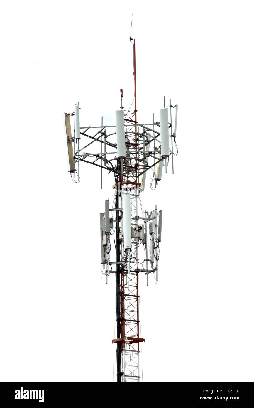 The Antenna array telephone on white background Stock Photo - Alamy