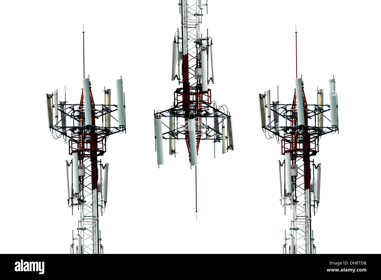 The Antenna array telephone on white background Stock Photo - Alamy
