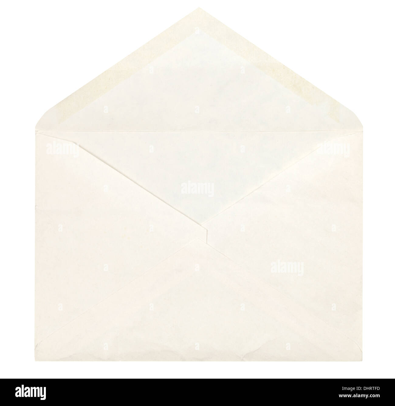 open paper envelope isolated on white background Stock Photo - Alamy