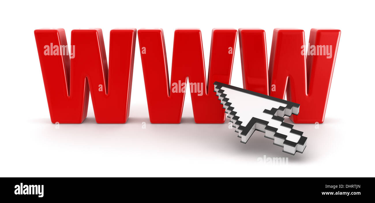 Cursor and www (clipping path included Stock Photo - Alamy