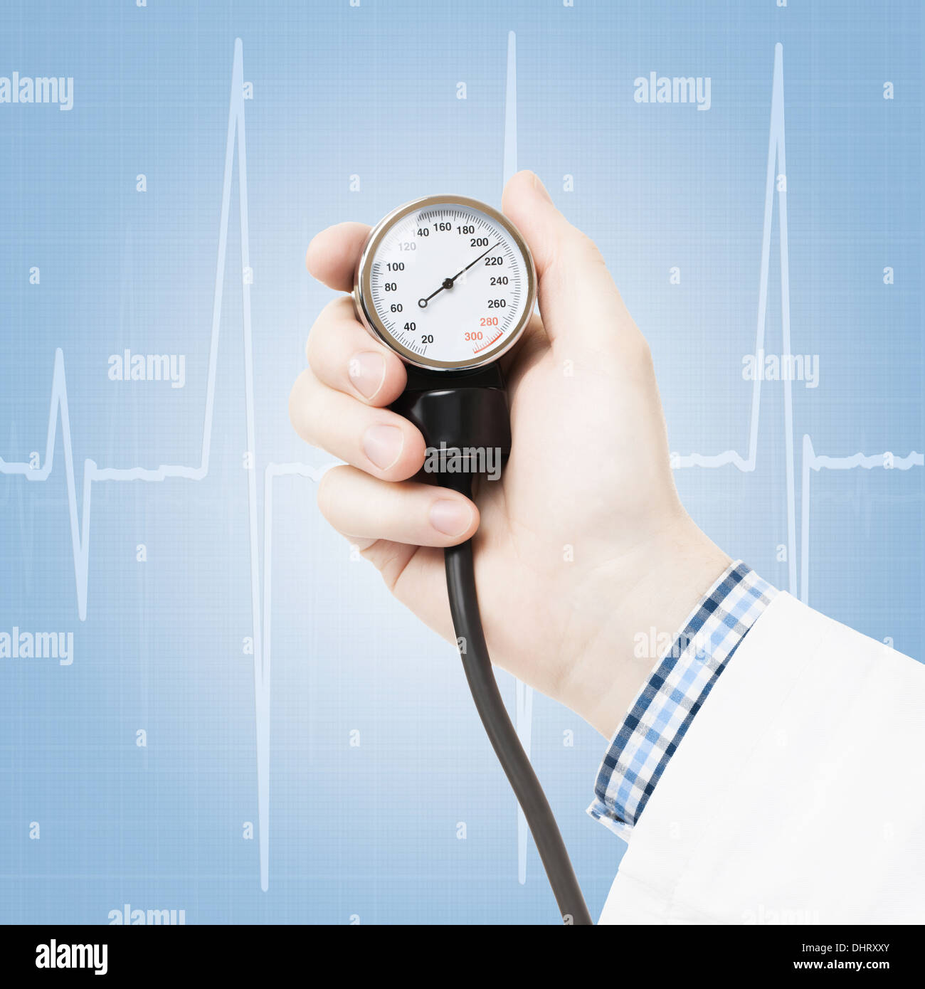 Blood pressure measurement Stock Photo - Alamy