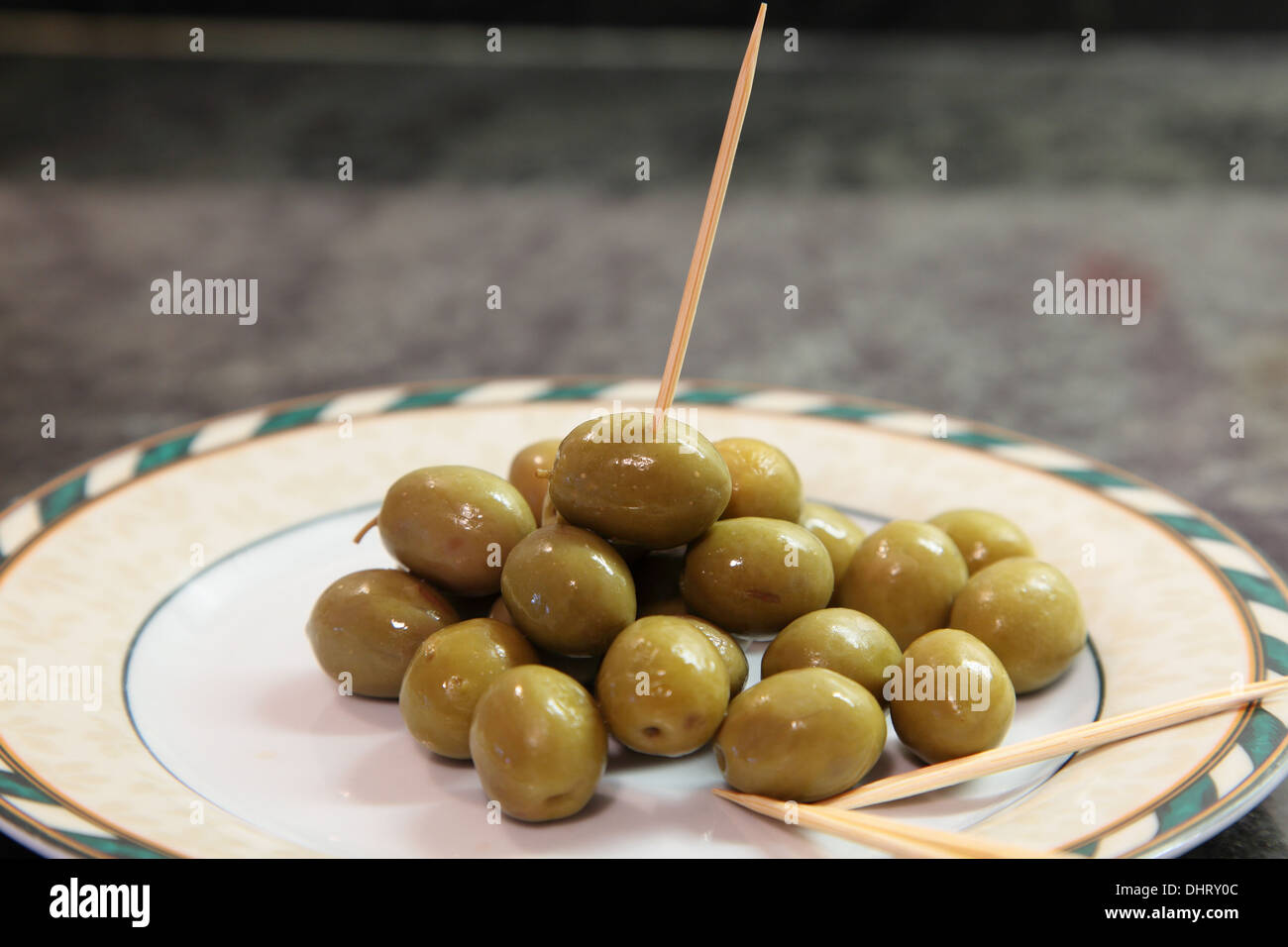 Olives plate hi-res stock photography and images - Alamy