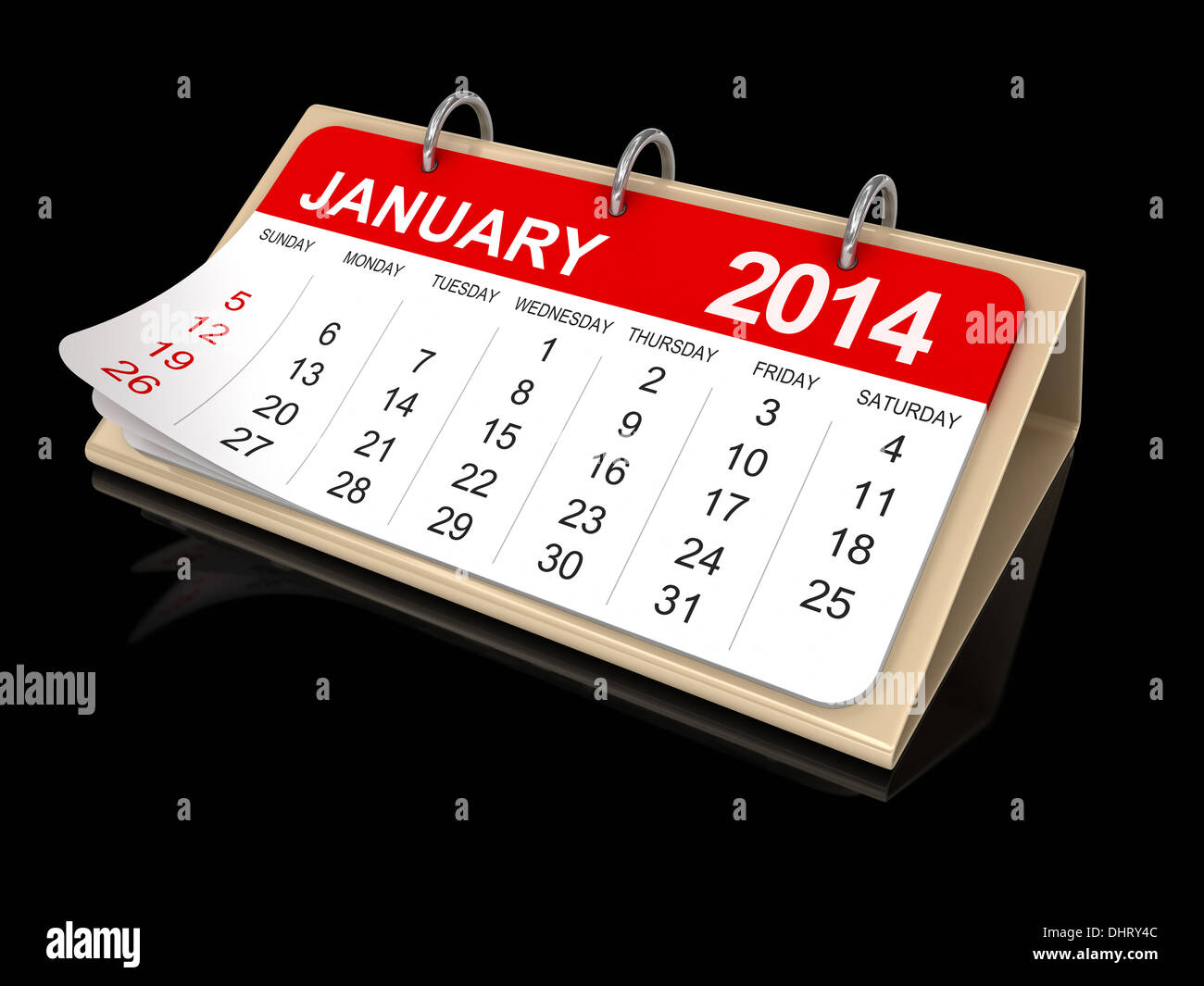 January 2014 Calendar High Resolution Stock Photography and Images - Alamy