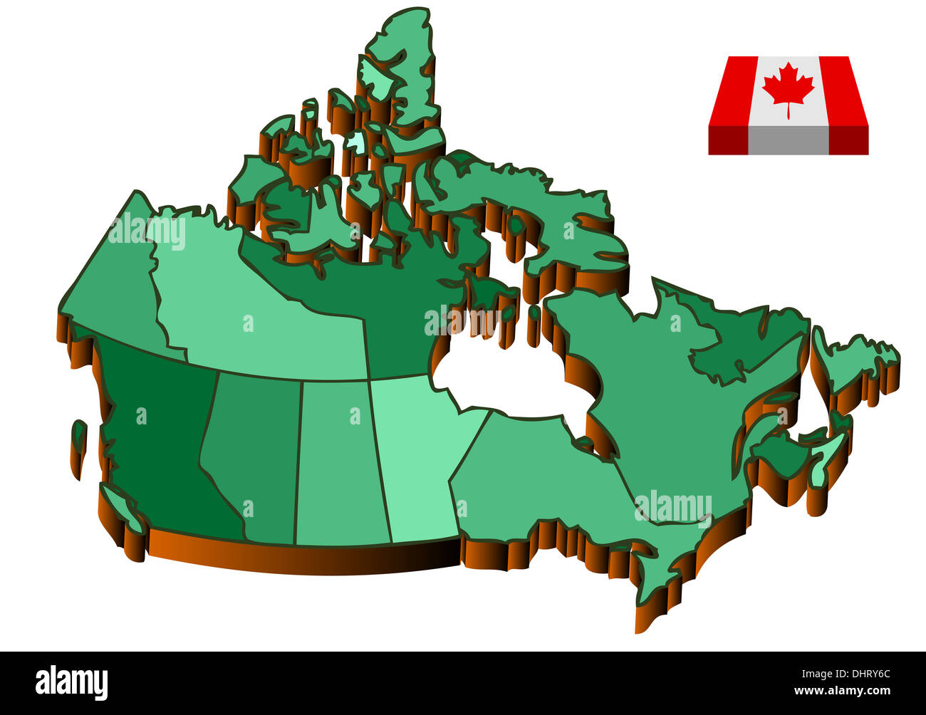 map canada isolated on a white background Stock Photo - Alamy