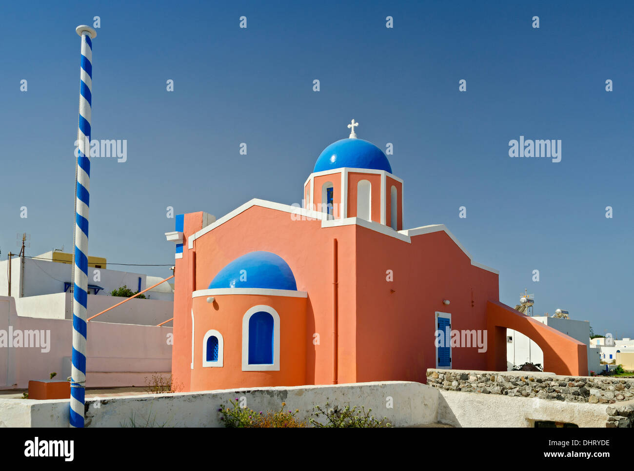 Greek Orthodox Church, Oia, Santorini Stock Photo - Alamy