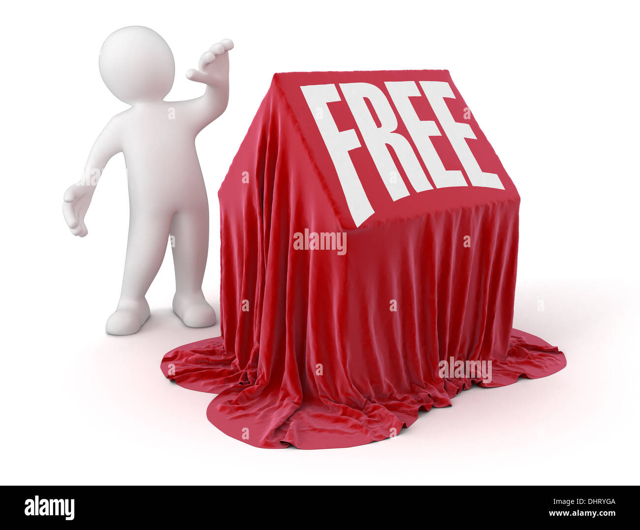 Man and free house Stock Photo - Alamy