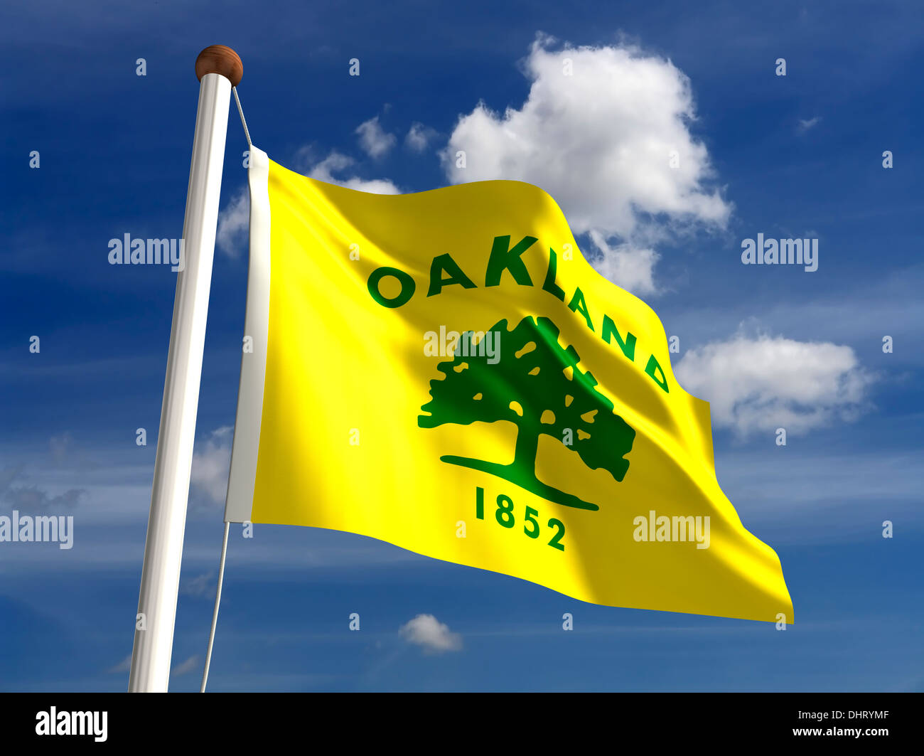 Oakland City flag (isolated with clipping path Stock Photo - Alamy