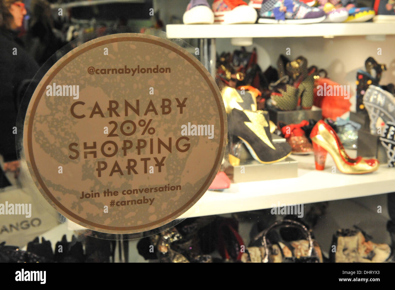 Carnaby Street, London, UK. 14th November 2013. Posters for the ...