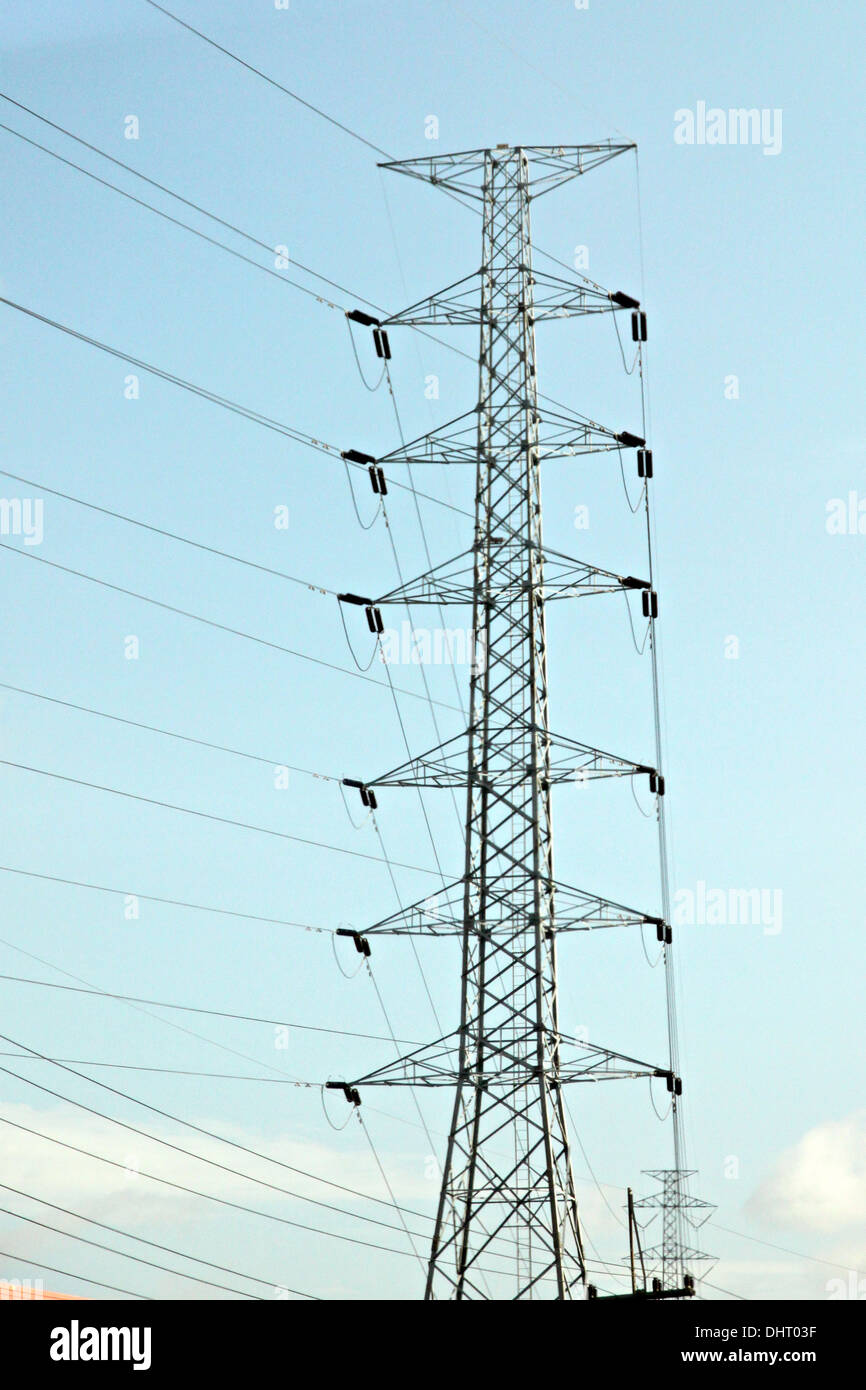 The Picture High voltage electrical transmission towers Stock Photo - Alamy