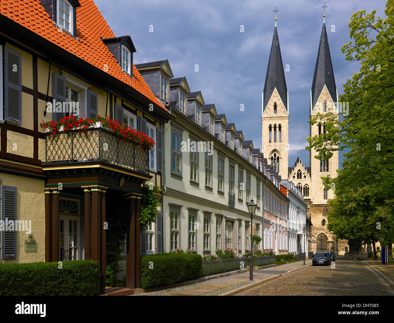 Exterior view of the cathedral of halberstadt hi-res stock photography ...