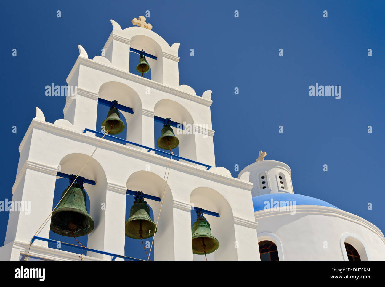 Bells of Greek Orthodox Church, Oia, Santorini Stock Photo - Alamy