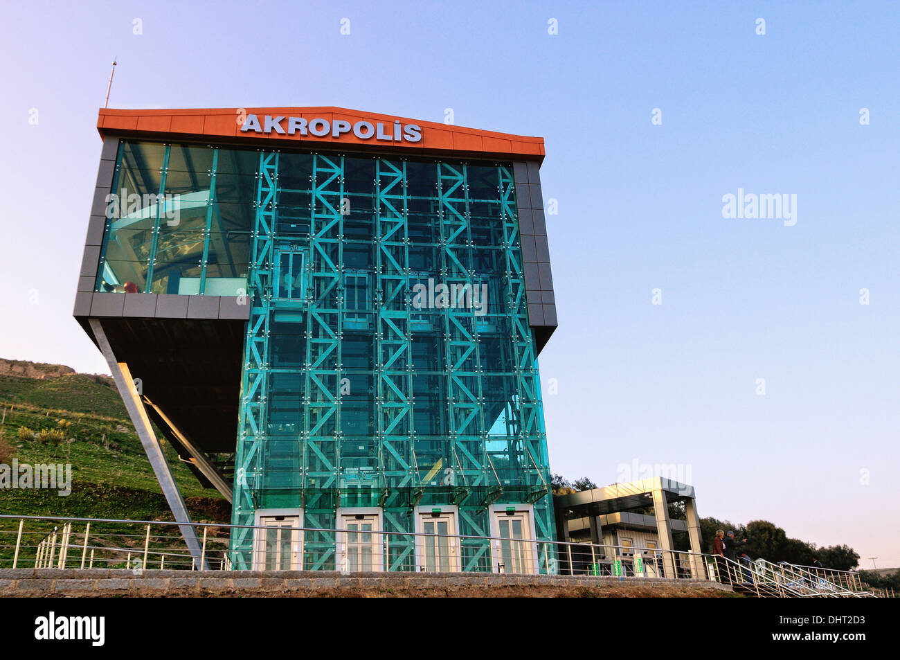 ACROPOLIS cable car departure Bergama Turkey Stock Photo - Alamy