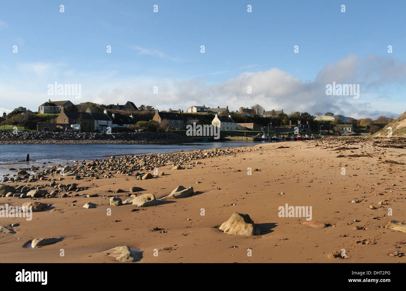 Beach and Brora waterfront Scotland November 2013 Stock Photo - Alamy