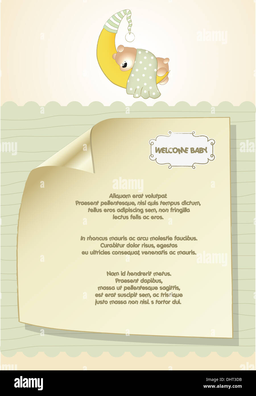 new baby welcome card Stock Photo - Alamy