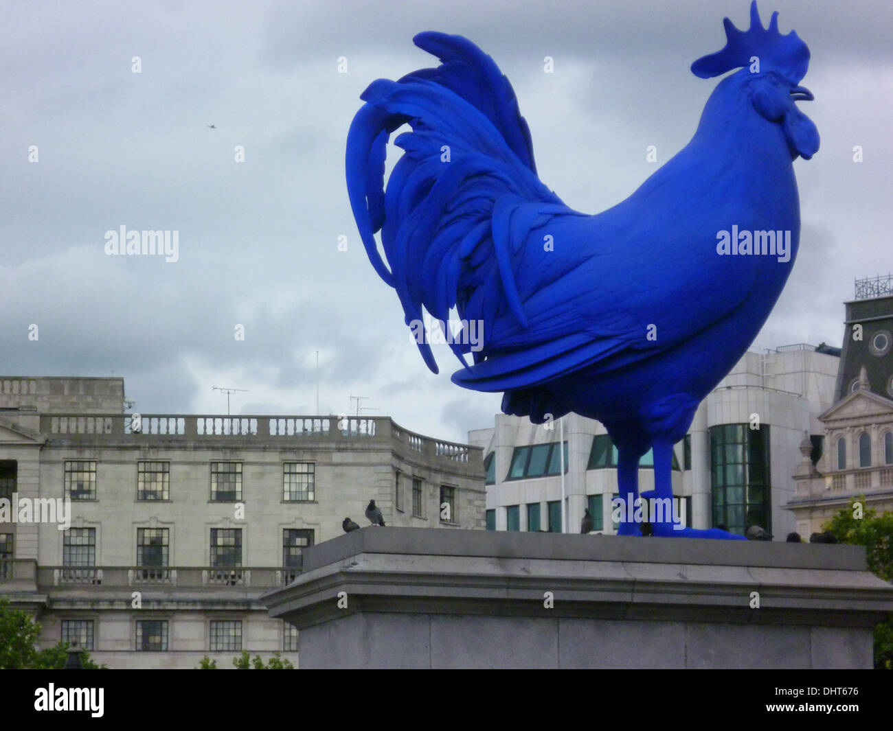 Hahn/Cock sculpture of a giant blue cockerel by the German artist ...