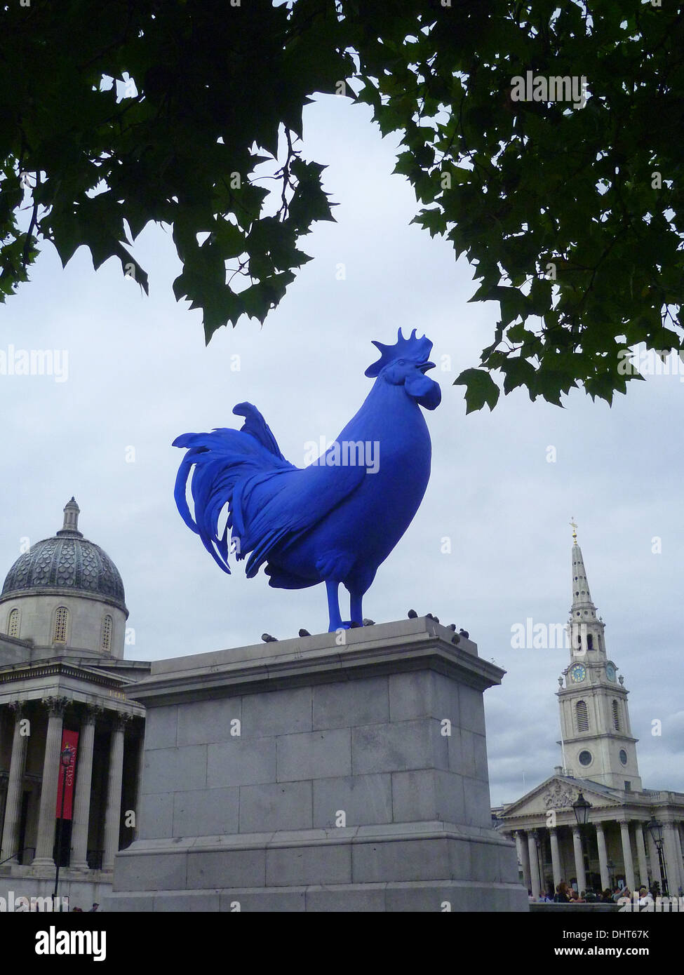 Hahn/Cock sculpture of a giant blue cockerel by the German artist ...