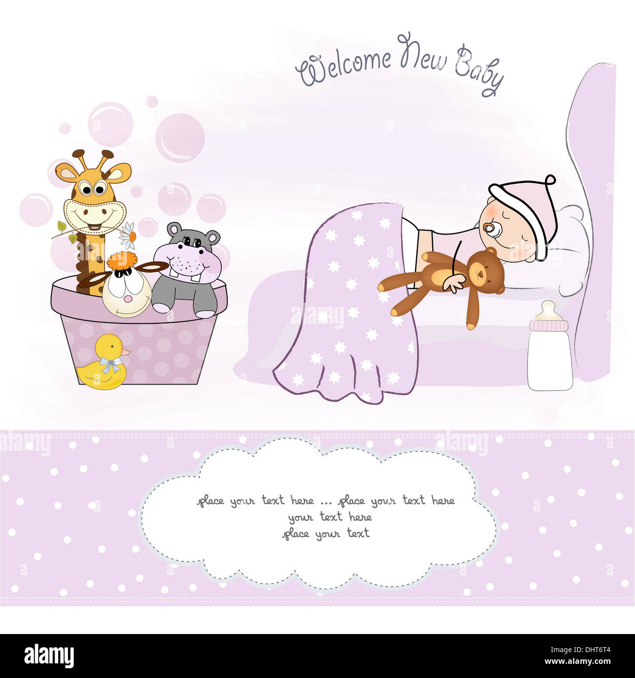 welcome new baby girl Stock Photo - Alamy