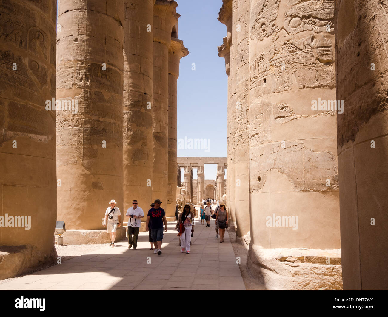 The Colonnade of Amenhotep III in Luxor temple, Egypt Stock Photo - Alamy