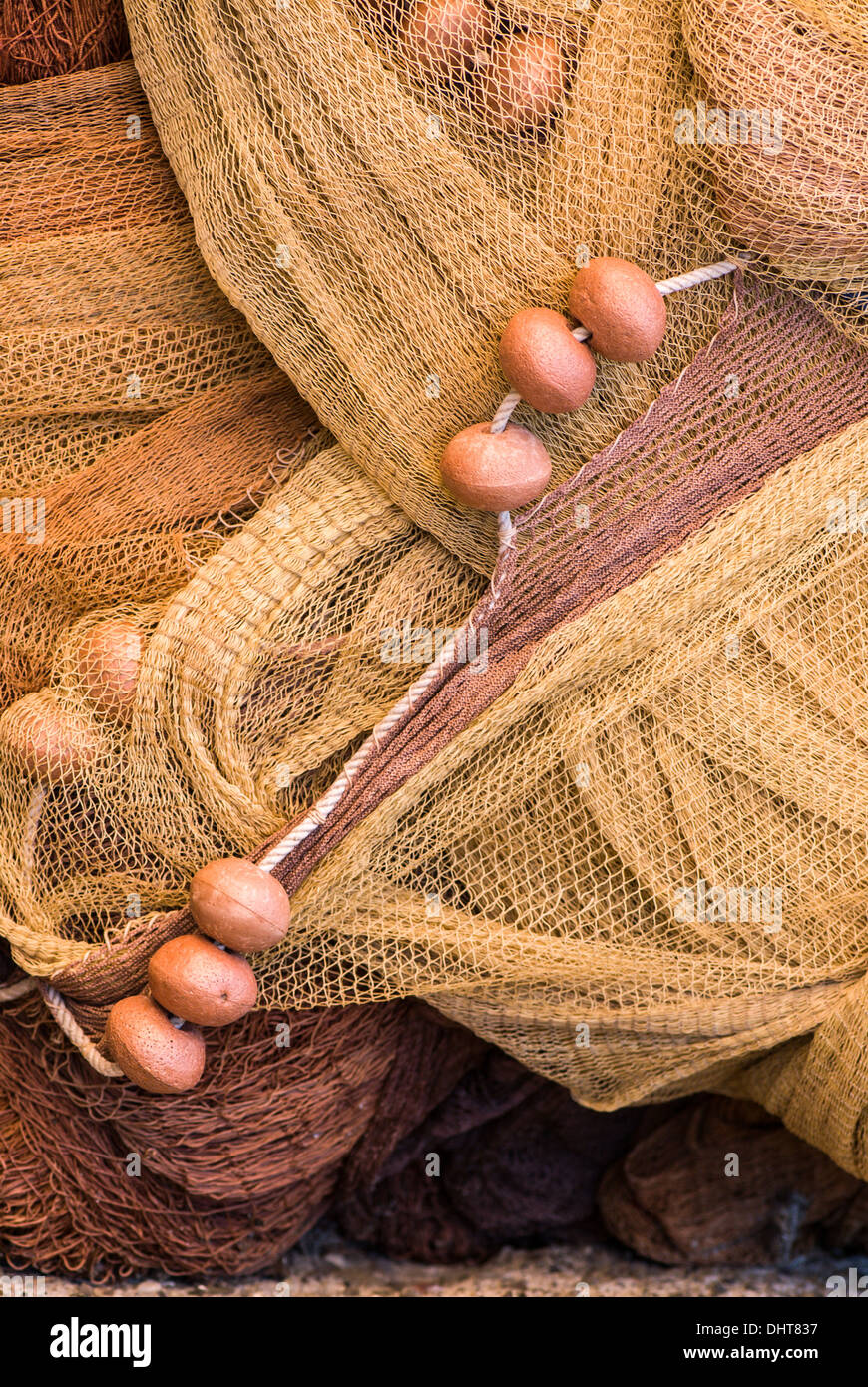 Traditional Italian fishing nets in Monterosso, Italy Stock Photo - Alamy