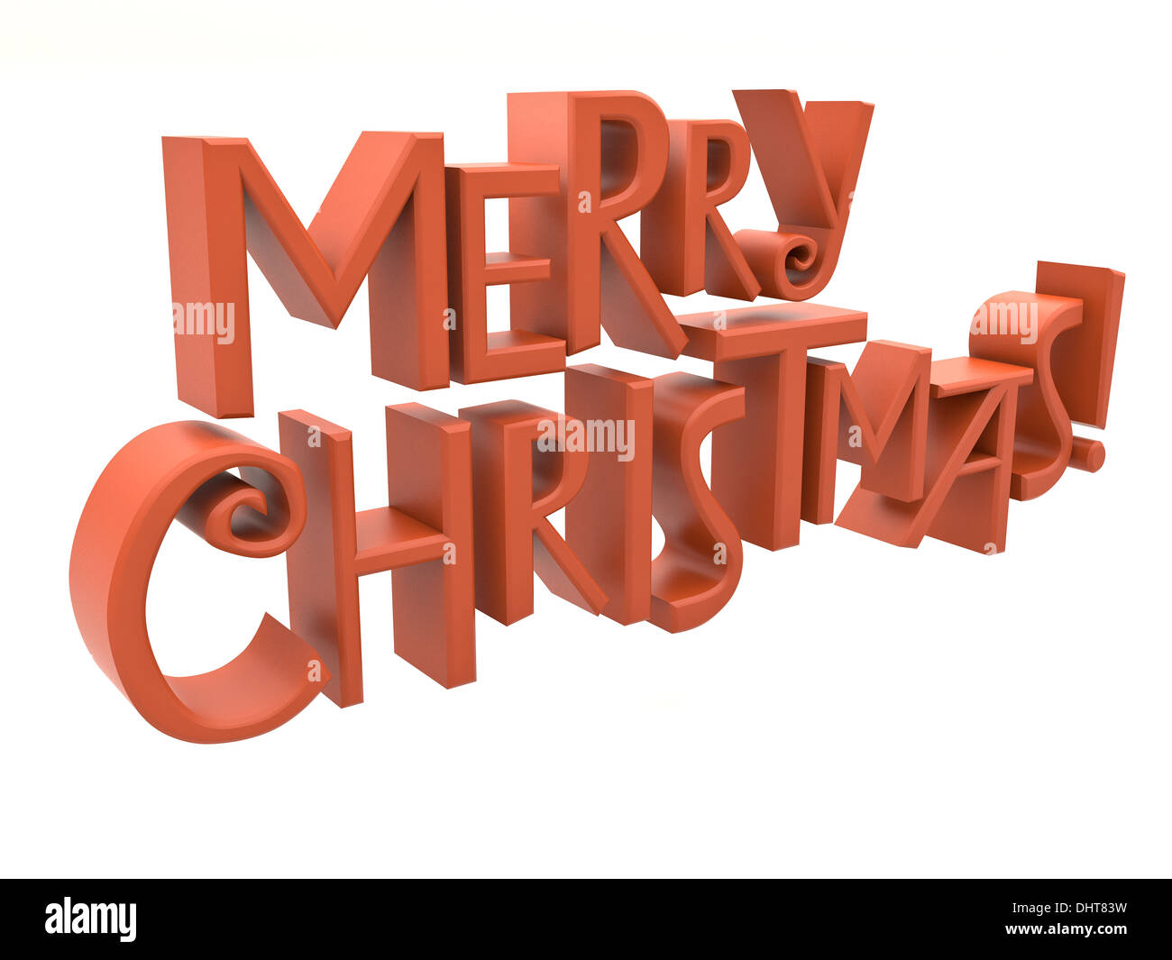 Merry Christmas text isolated Stock Photo - Alamy