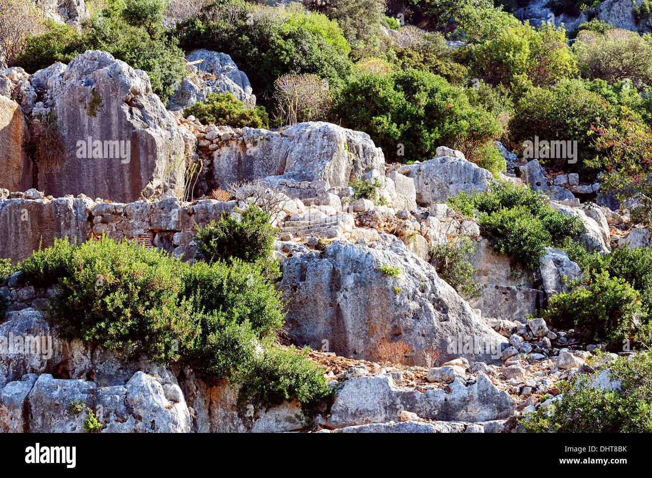 Remains of the sunken city Kekova Turkey Stock Photo - Alamy