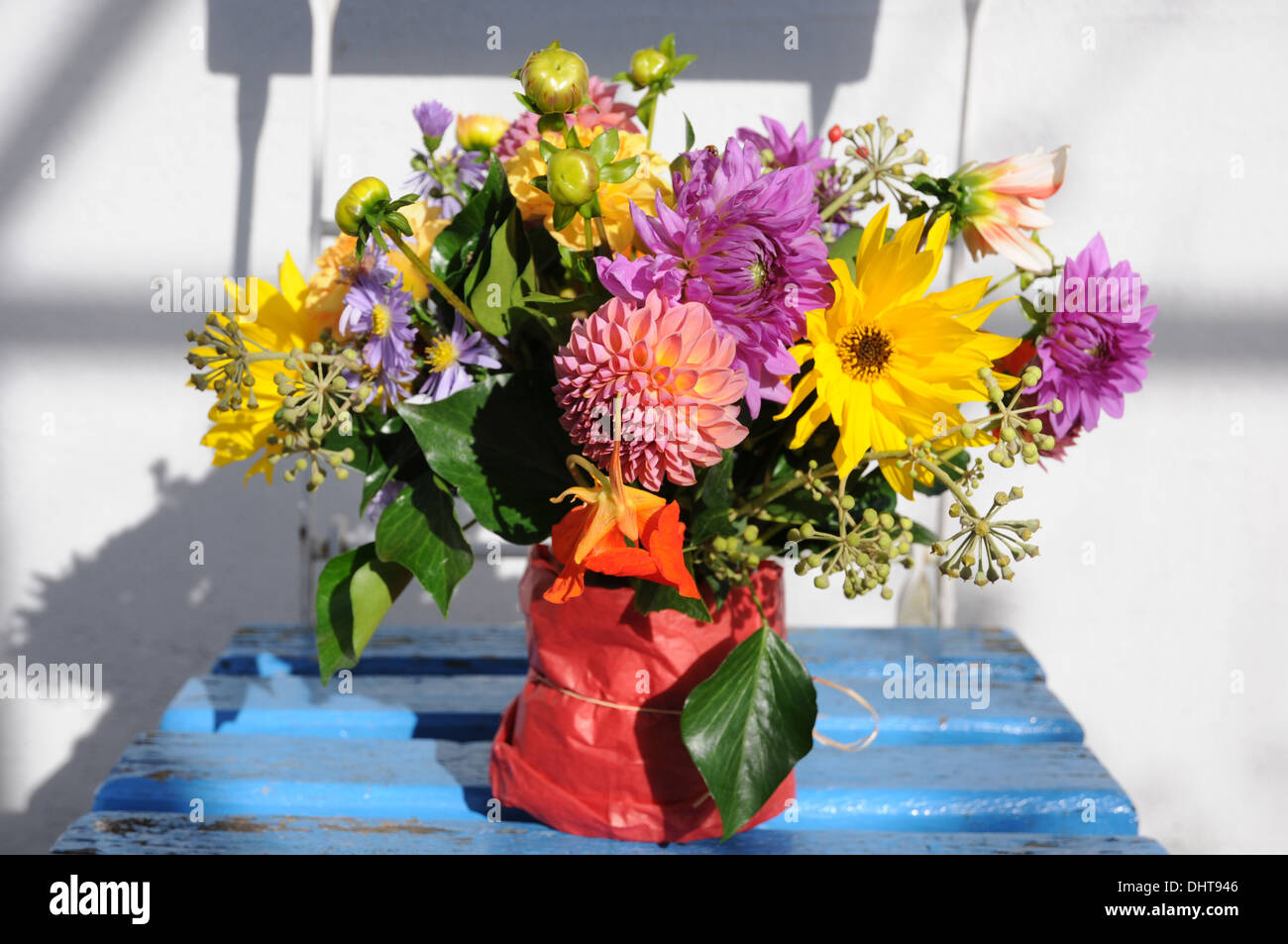 Bunch of dahlias flowers hi-res stock photography and images - Alamy