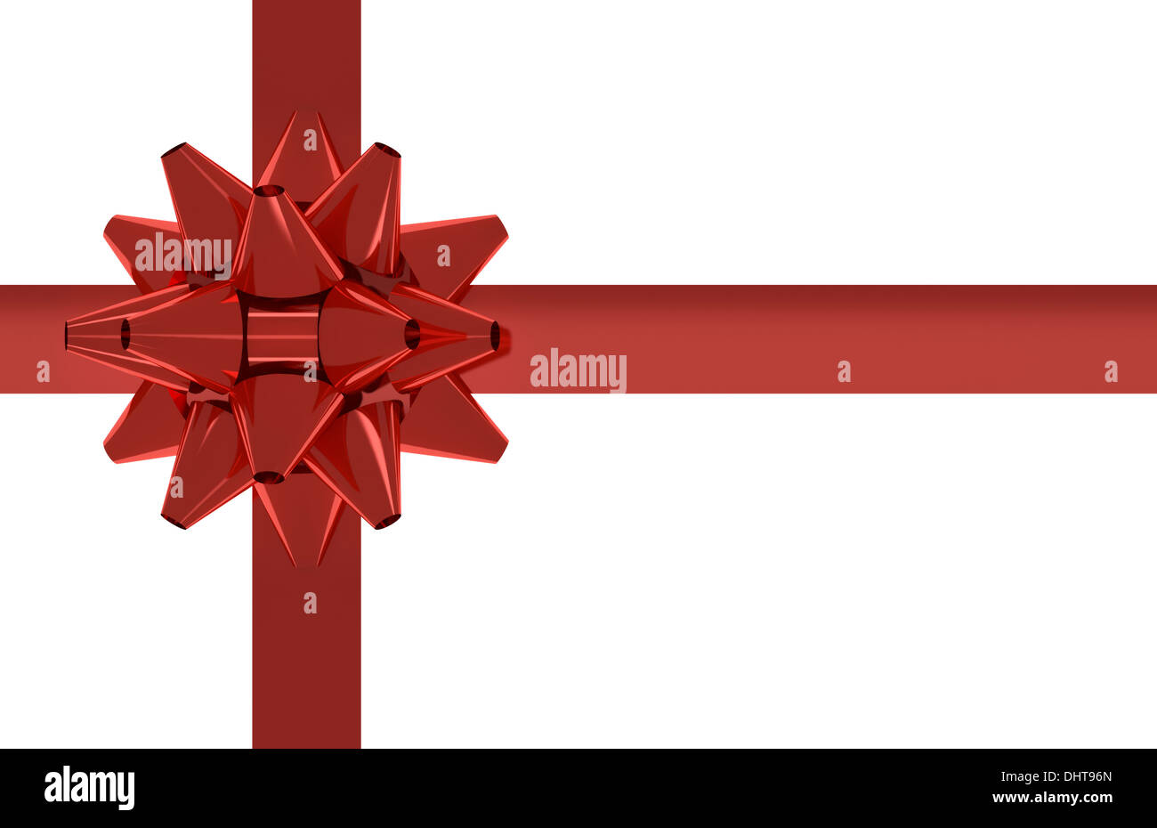 Red gift bow and ribbon isolated on white background Stock Photo - Alamy