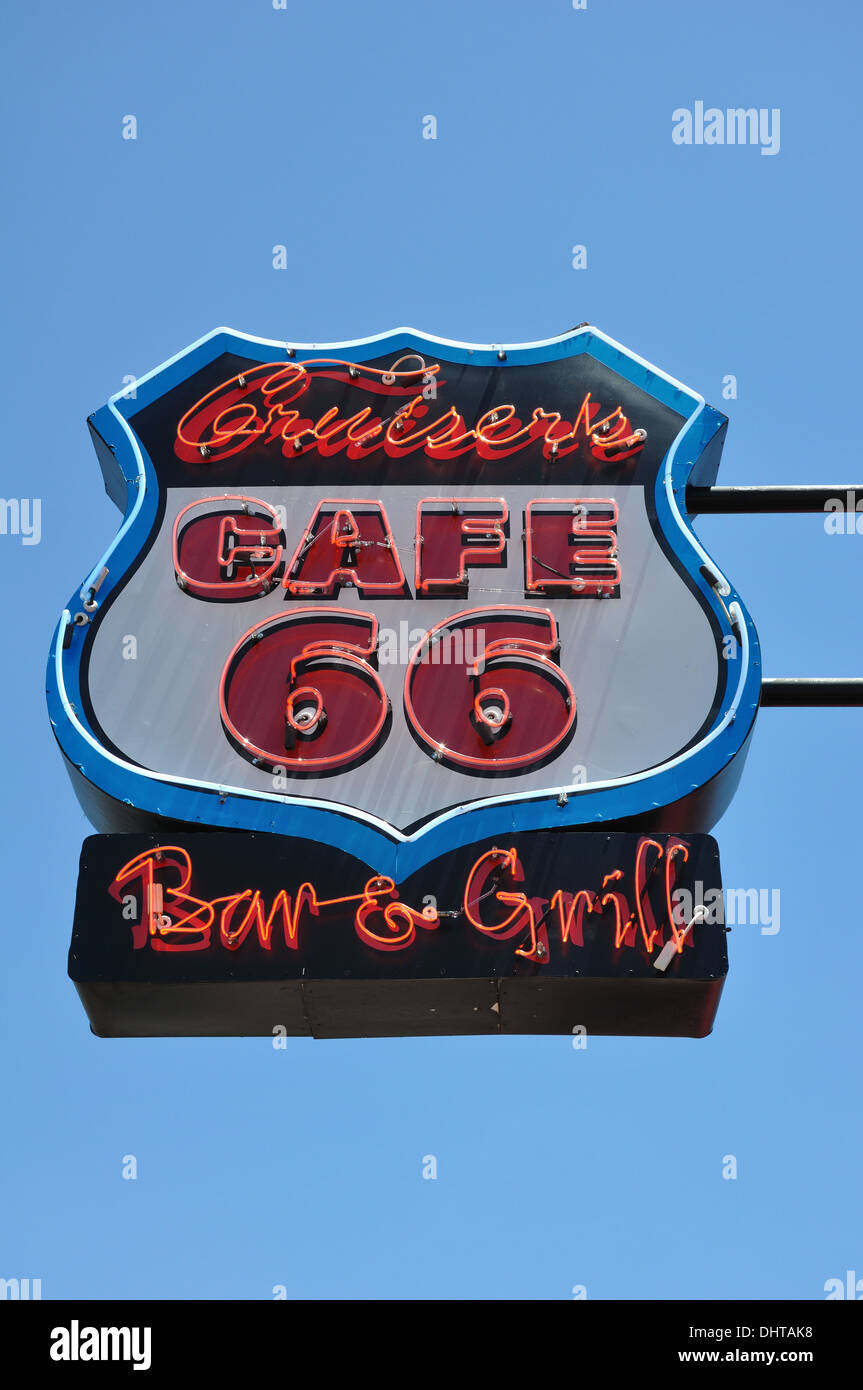 Cruisers Cafe 66 restaurant in Williams, an old historic Route 66 town ...