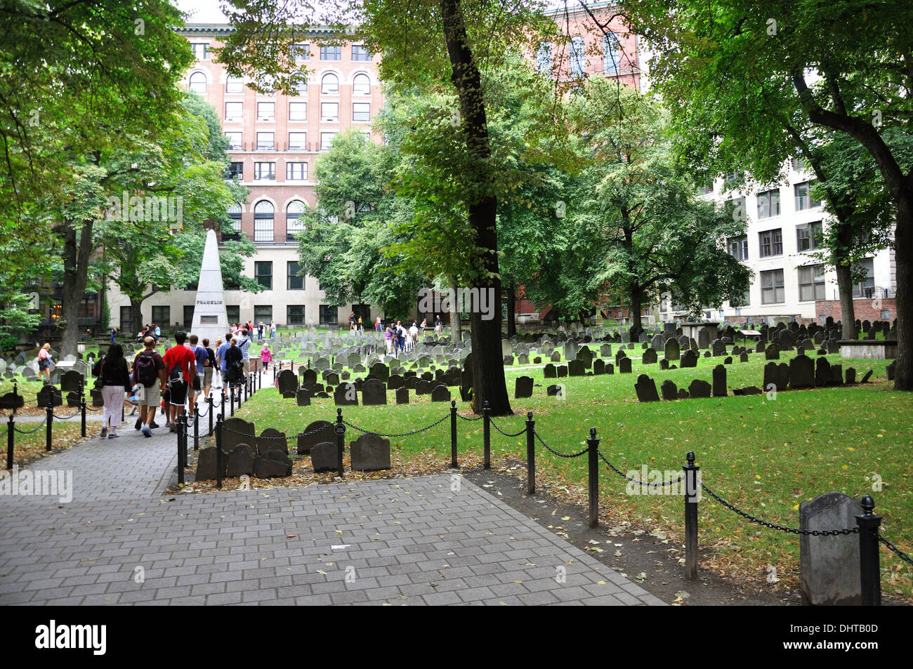 Granary Burying Ground cemetery in Boston, Massachusetts, USA Stock ...