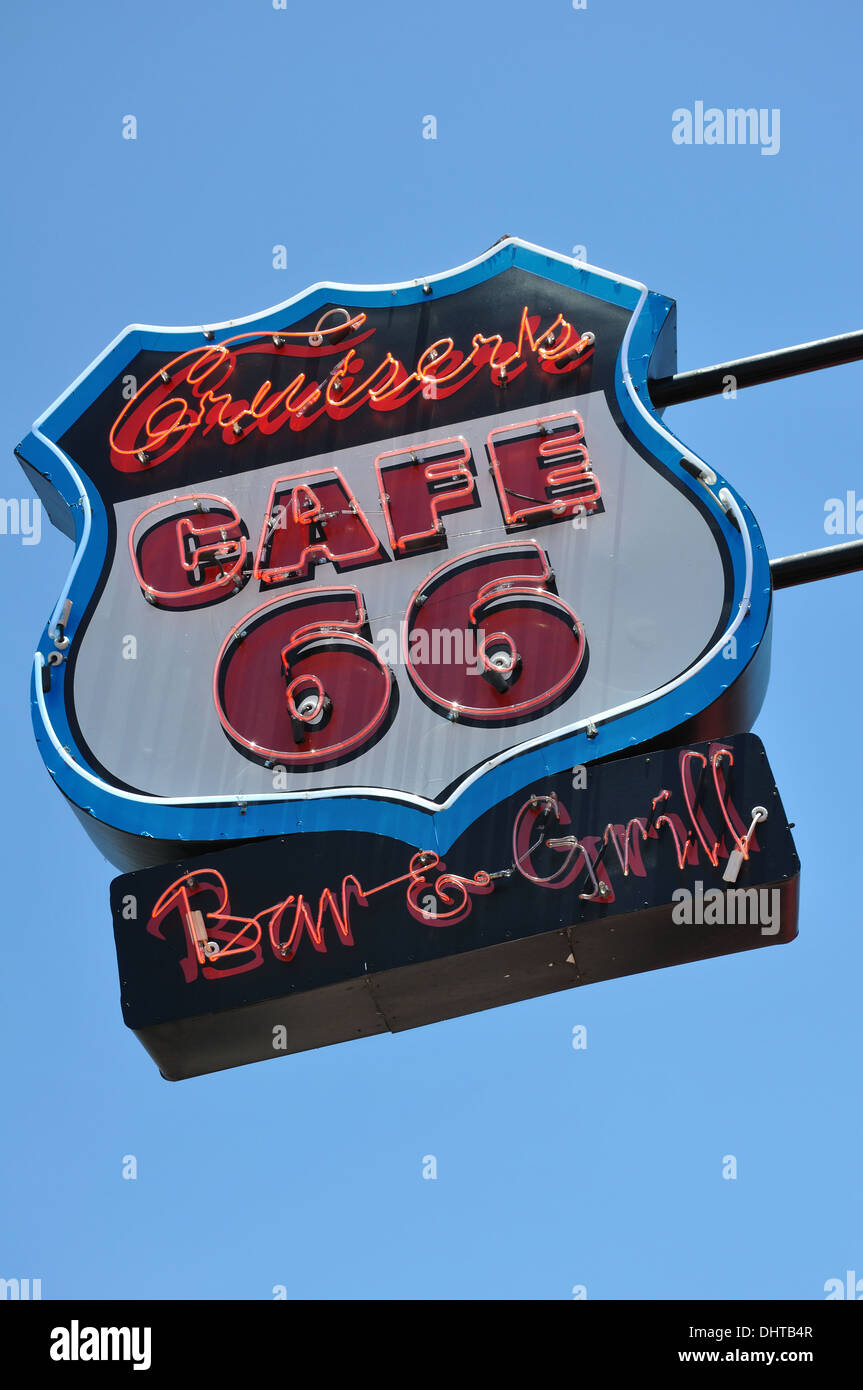 Cruisers Cafe 66 restaurant in Williams, an old historic Route 66 town ...