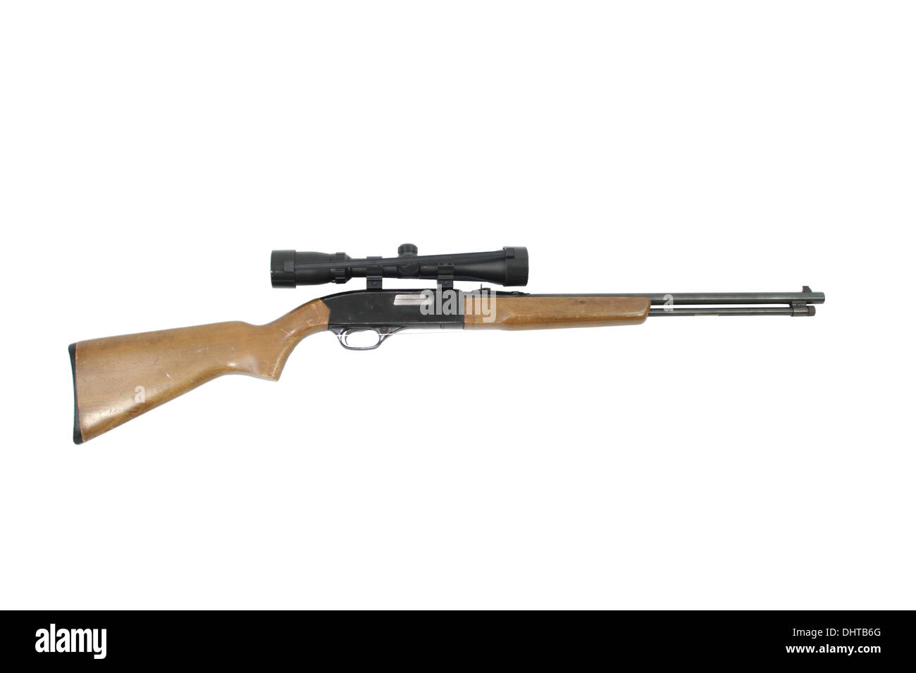 Old hunting rifle isolated on Cut Out Stock Images & Pictures - Alamy