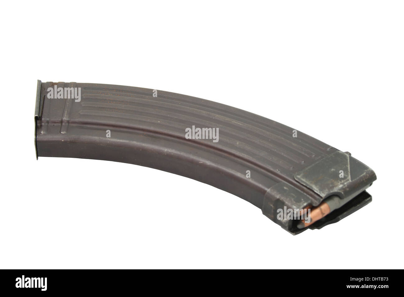 A 30 round AK-47 magazine isolated on white Stock Photo - Alamy