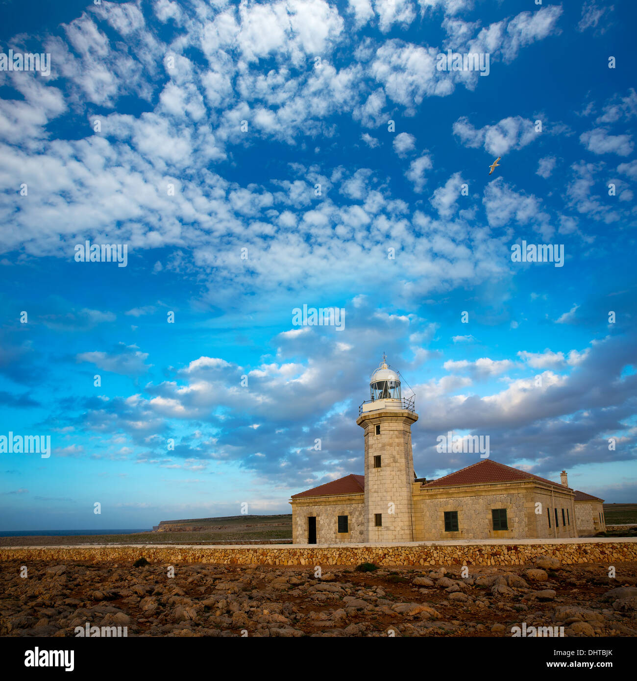 Menorca Punta Nati Faro lighthouse in Ciutadella Balearic Islands of ...