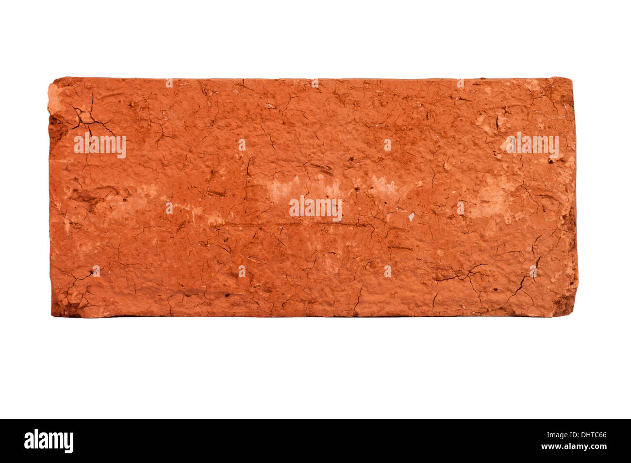 Red clay brick, isolated on white Stock Photo - Alamy