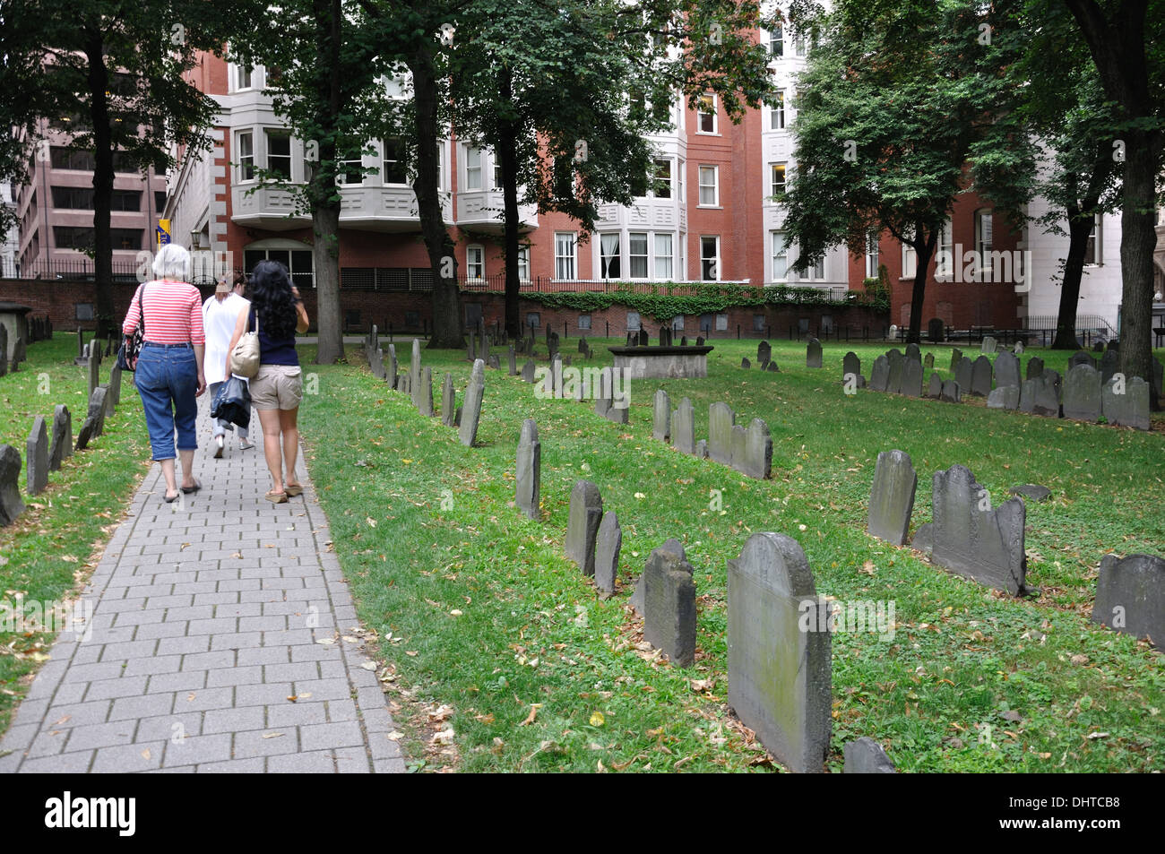 Granary Burying Ground cemetery in Boston, Massachusetts, USA Stock ...