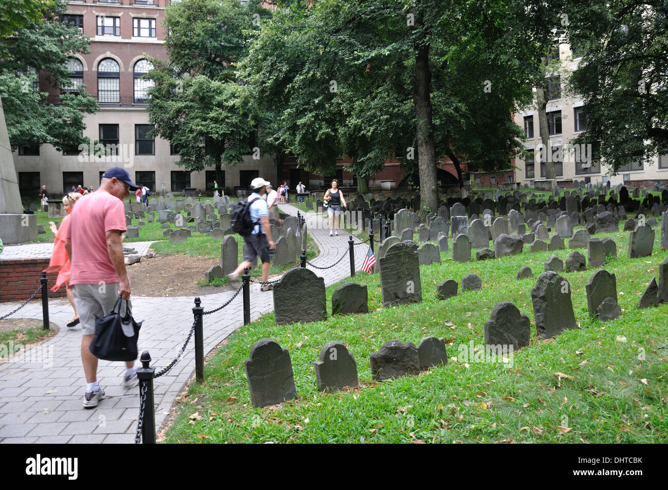 Granary Burying Ground cemetery in Boston, Massachusetts, USA Stock ...