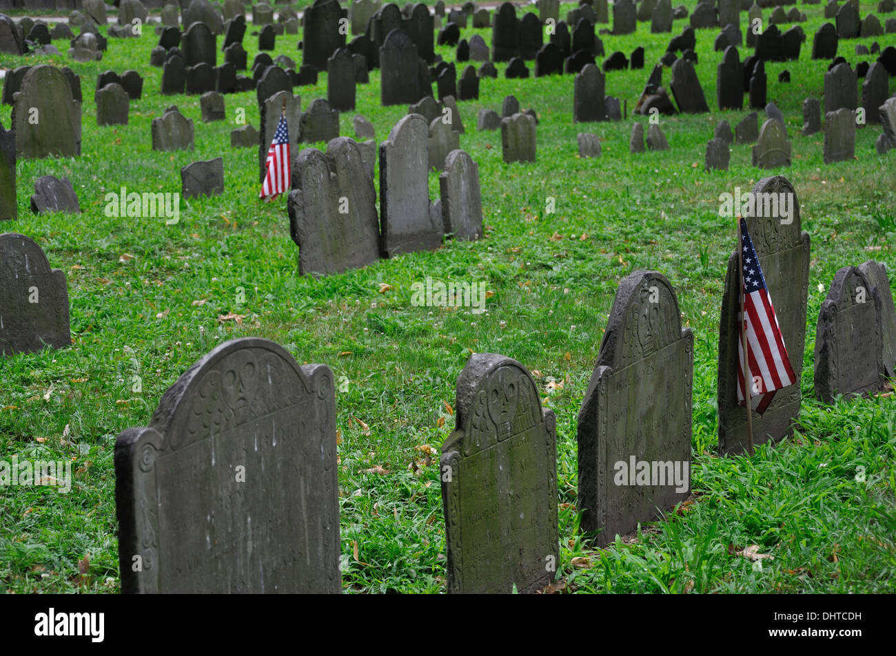 Granary Burying Ground cemetery in Boston, Massachusetts, USA Stock ...