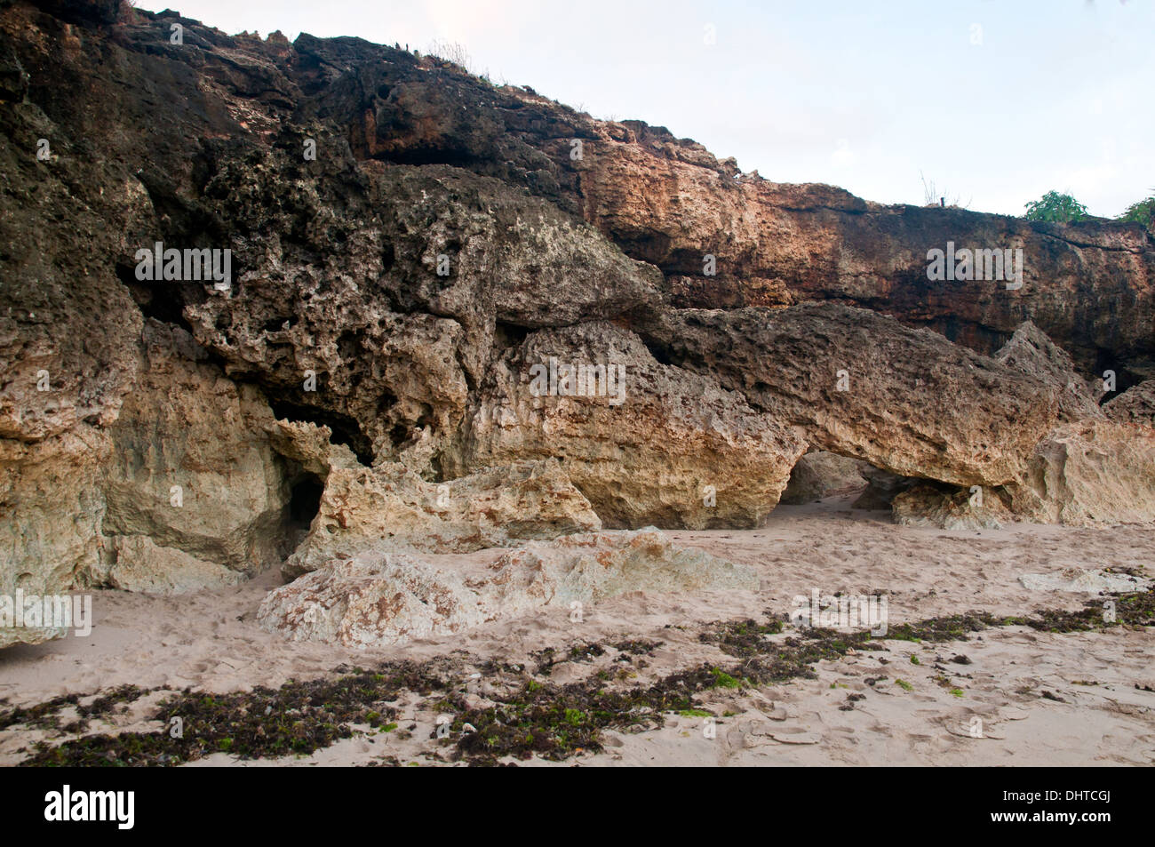 Pictures of a high and very steep cliffs in Bali, Indonesia Stock Photo ...