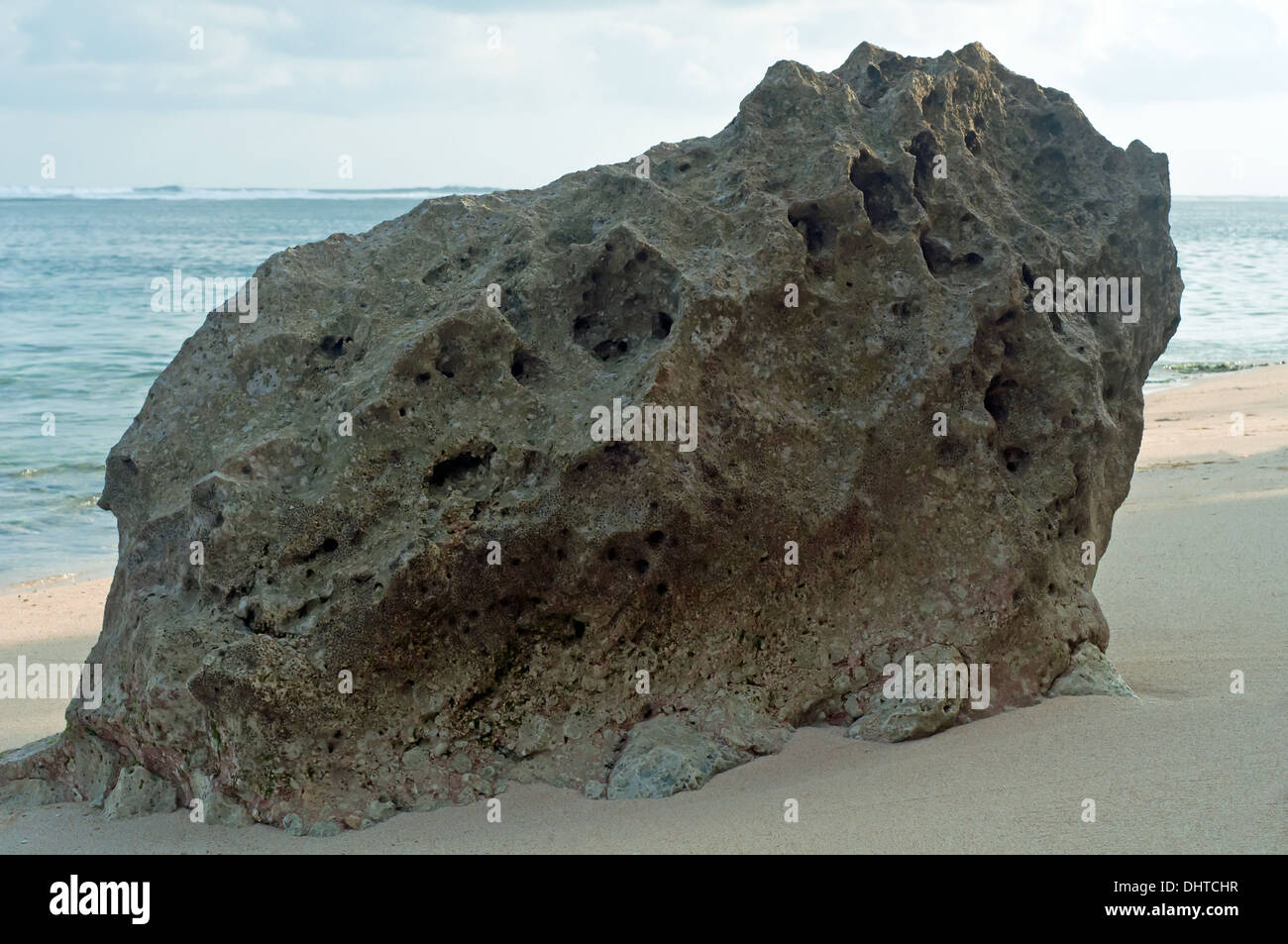 large stones, on the banks of the beautiful beaches in Bali, Indonesia ...